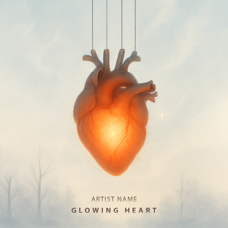 Glowing Heart Album Cover Art Design – CoverArtworks
