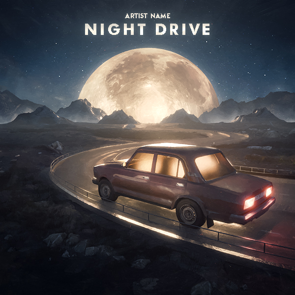 Night Drive Album Cover Art Design – CoverArtworks